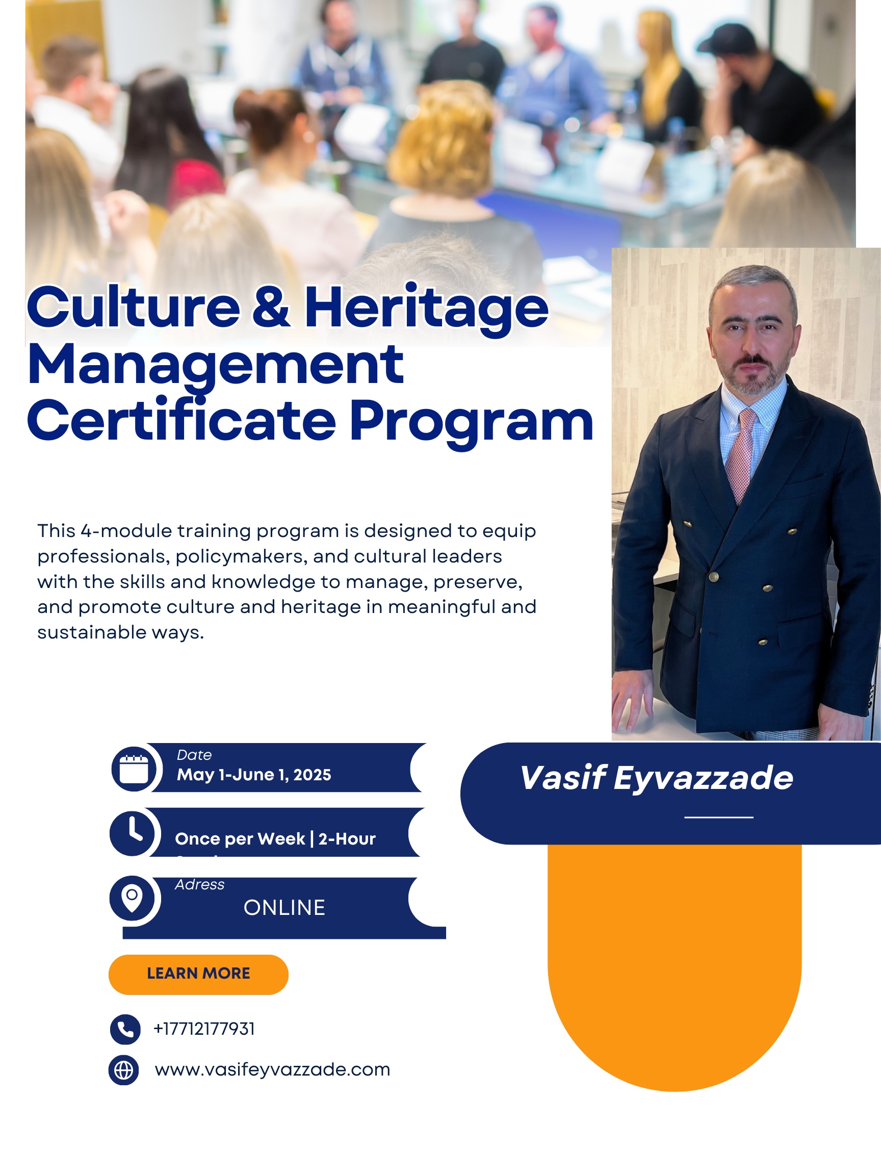 “Culture & Heritage Management“, May 1-June 1, 2025 – Vasif Eyvazzade